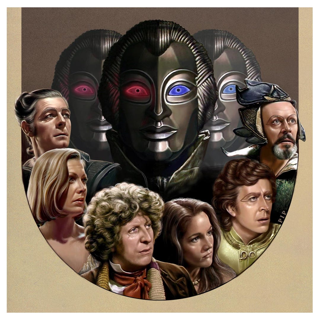 Doctor Who Print - the Robots of Death | 148mm Square | 4th Doctor ...