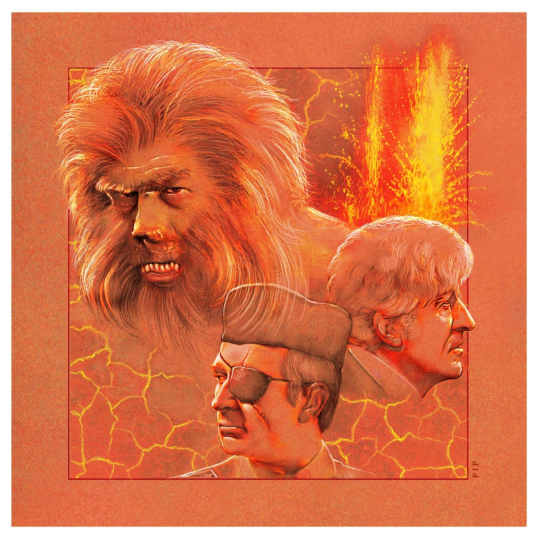 Doctor Who Print - Inferno | 148mm Square | 3rd Doctor | Jon Pertwee ...