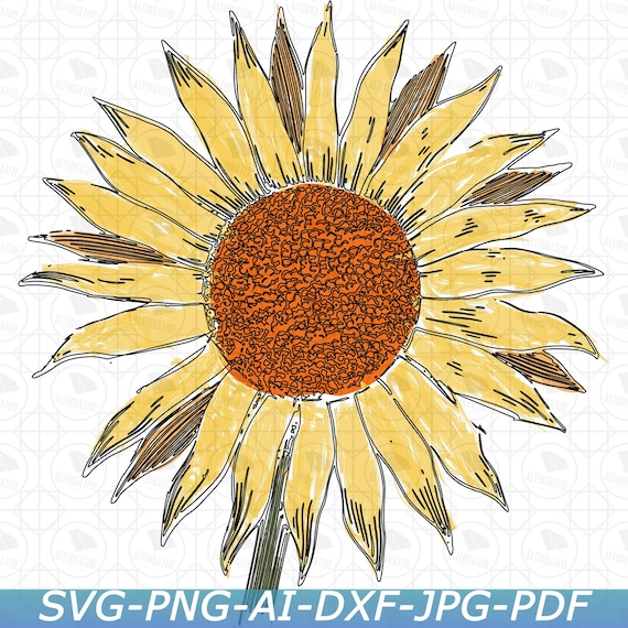 Sunflower SVG Botanical SVG Digital Download - Etsy