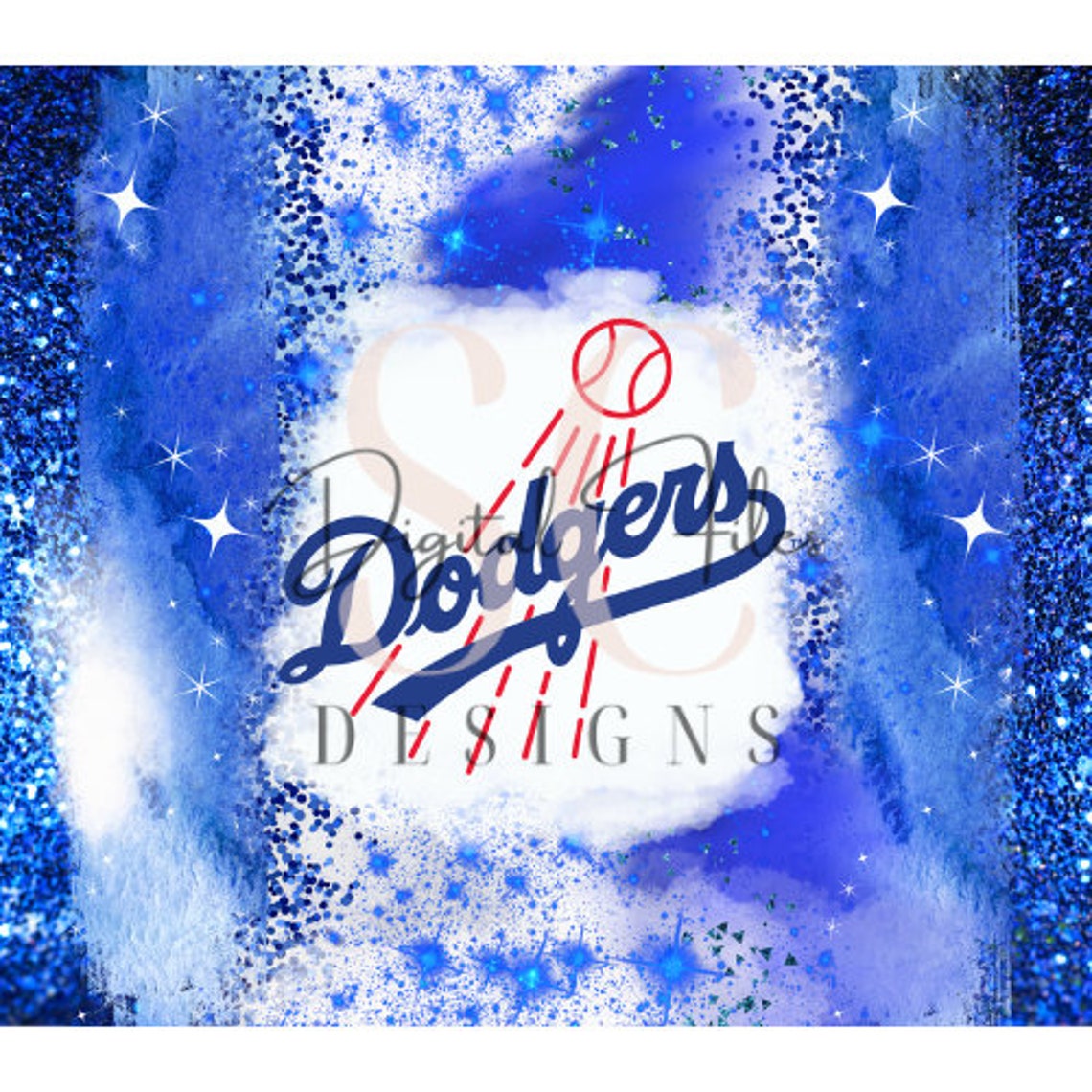 LA Dodgers Glitter Sublimation Wrap Tumbler Wrap Instant - Etsy