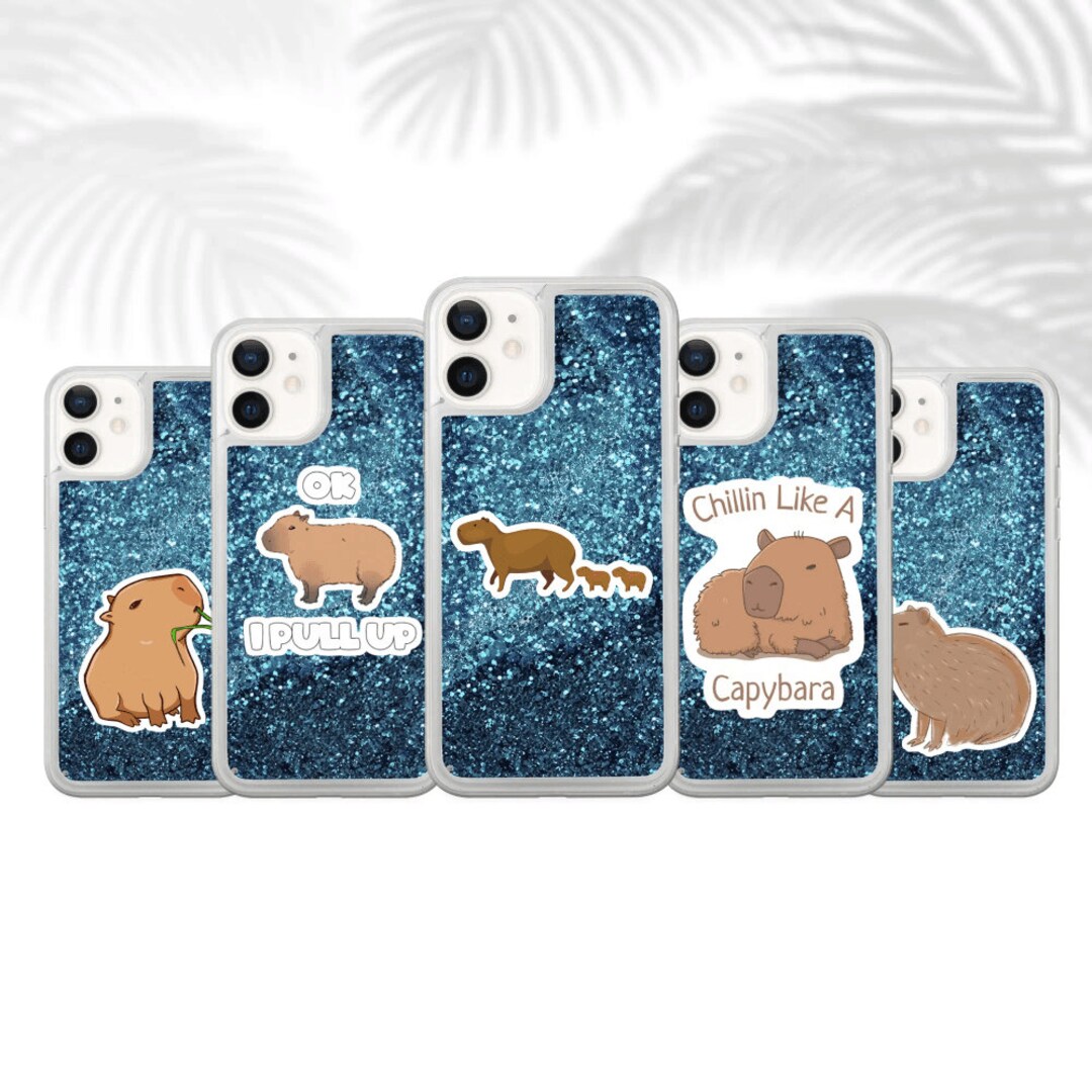 Sparkling Capybara Liquid Glitter Phone Case for Iphone All - Etsy