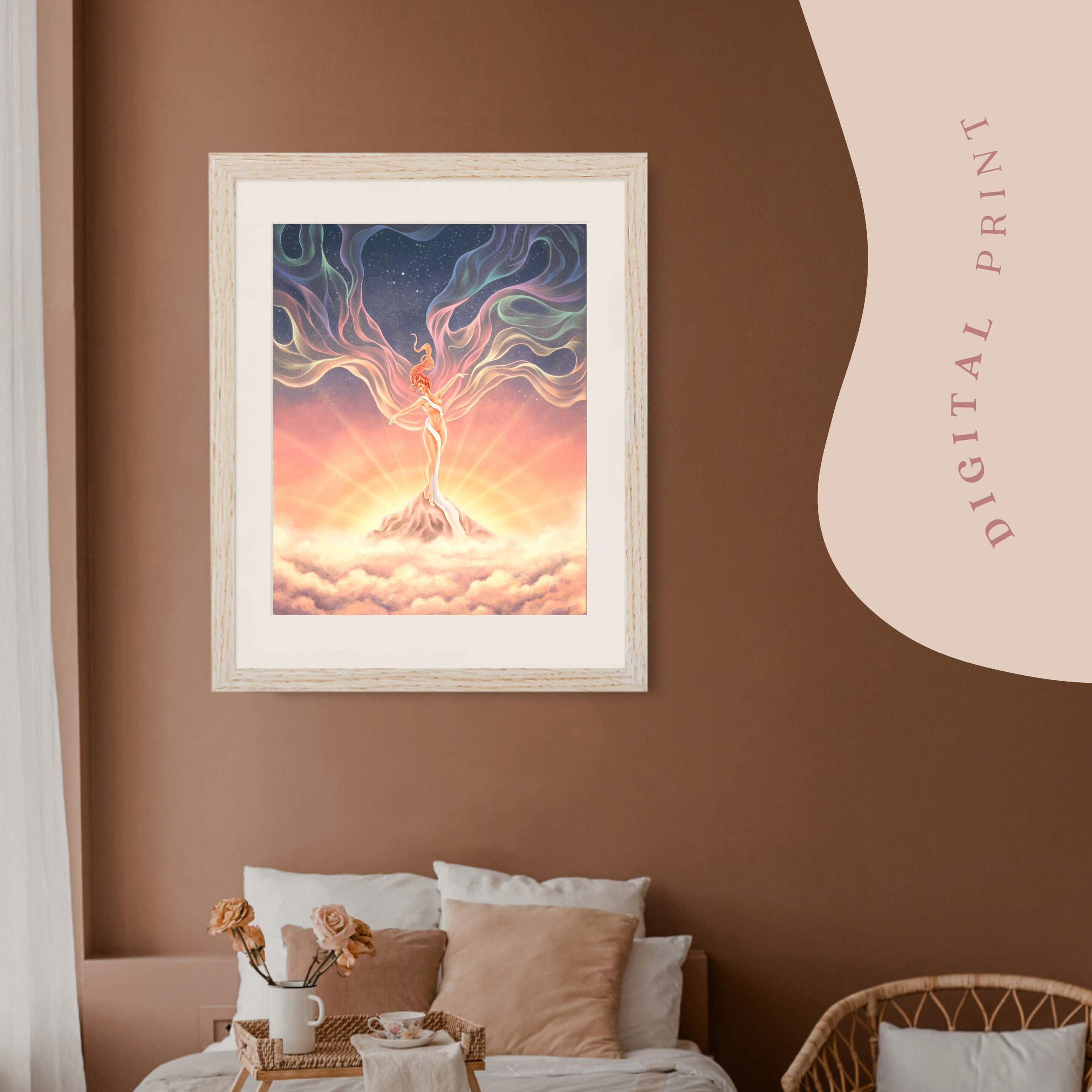 Air Element Goddess Print: Spiritual Zodiac Art (digital Download) - Etsy