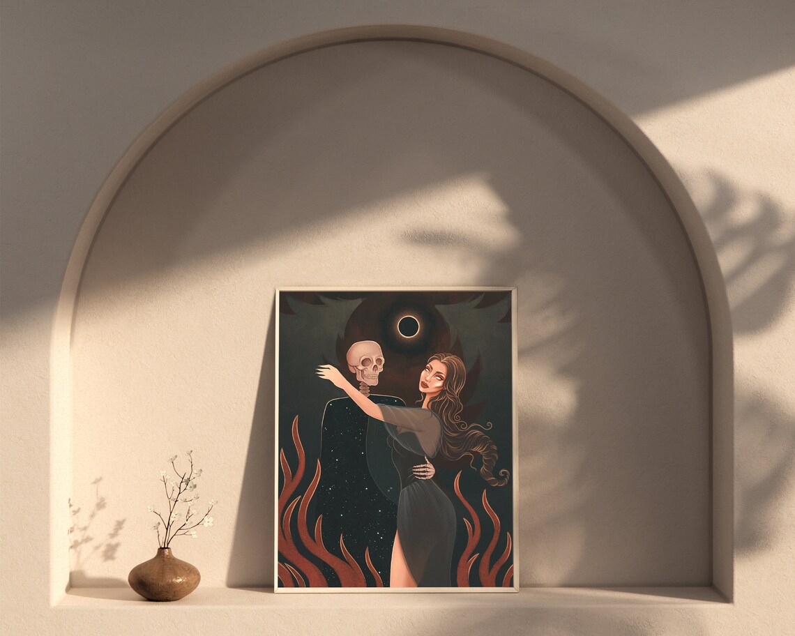 Dance Macabre Art Print, Occult Decor, Mystical Wall Art, Witchy ...