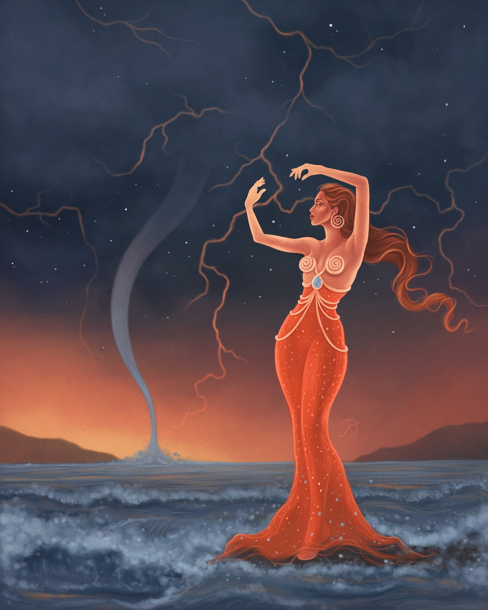 Oya Art Print: African Storm Goddess, Divine Feminine Illustration - Etsy