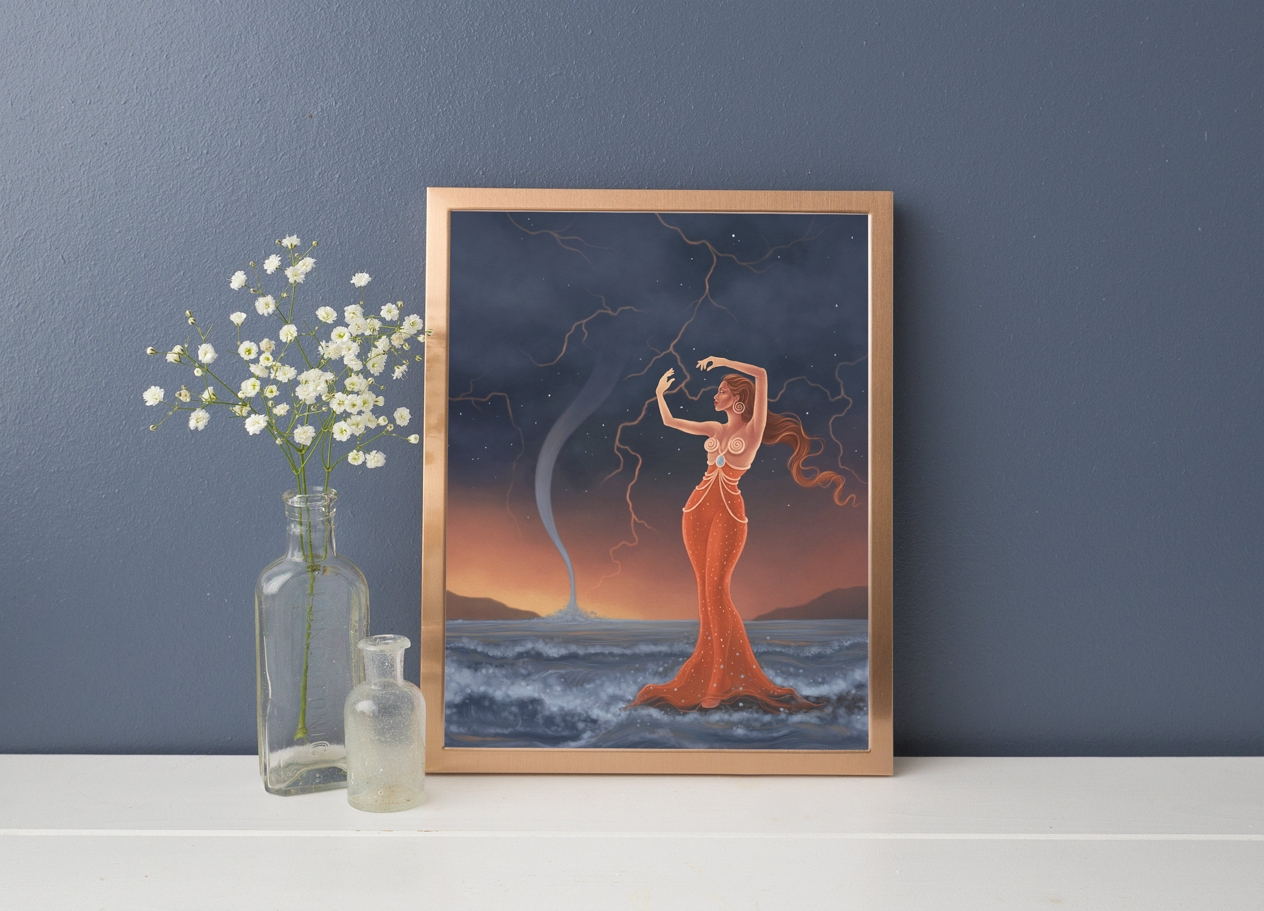 Oya Art Print: African Storm Goddess, Divine Feminine Illustration - Etsy