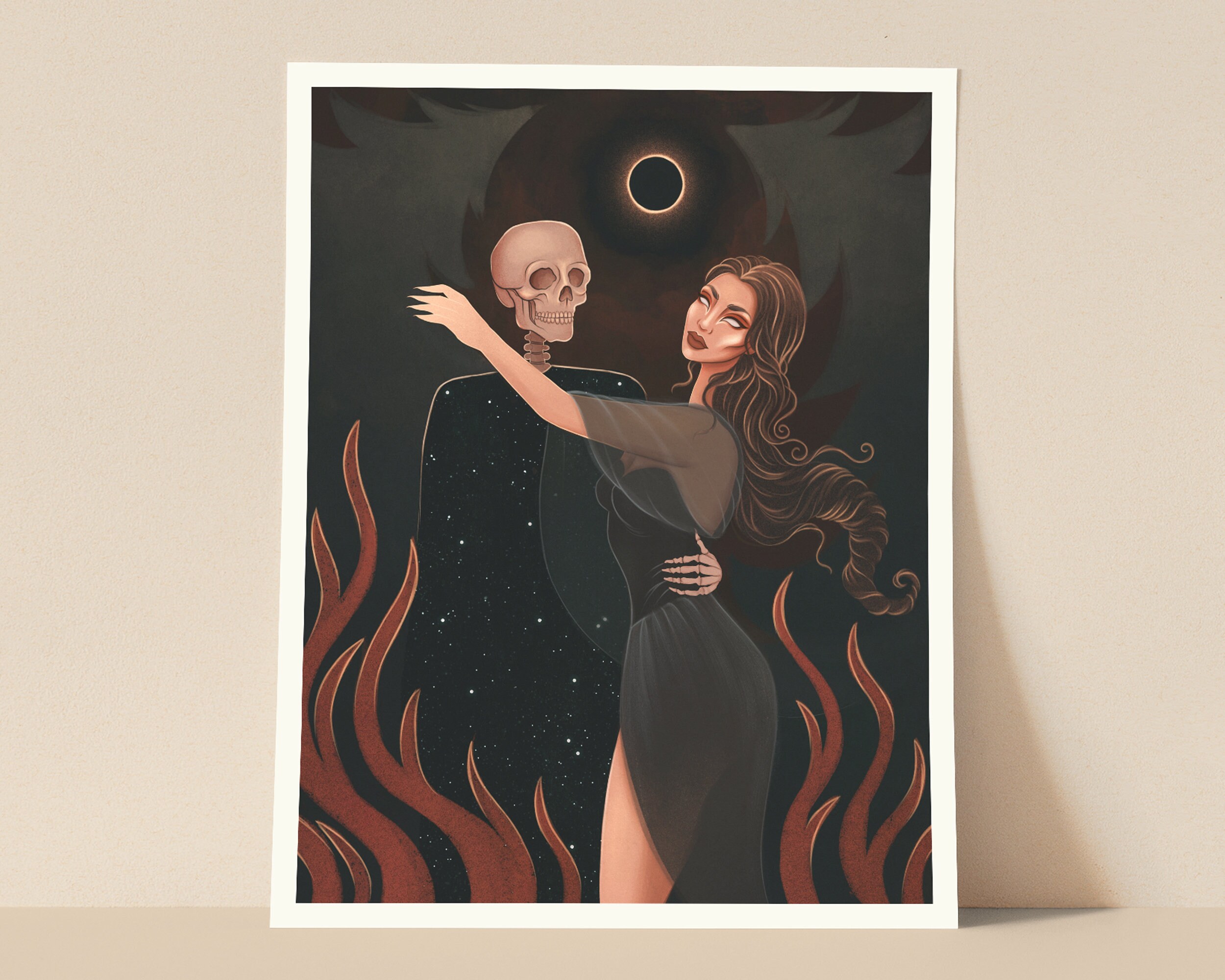 Dance Macabre Art Print, Occult Decor, Mystical Wall Art, Witchy ...