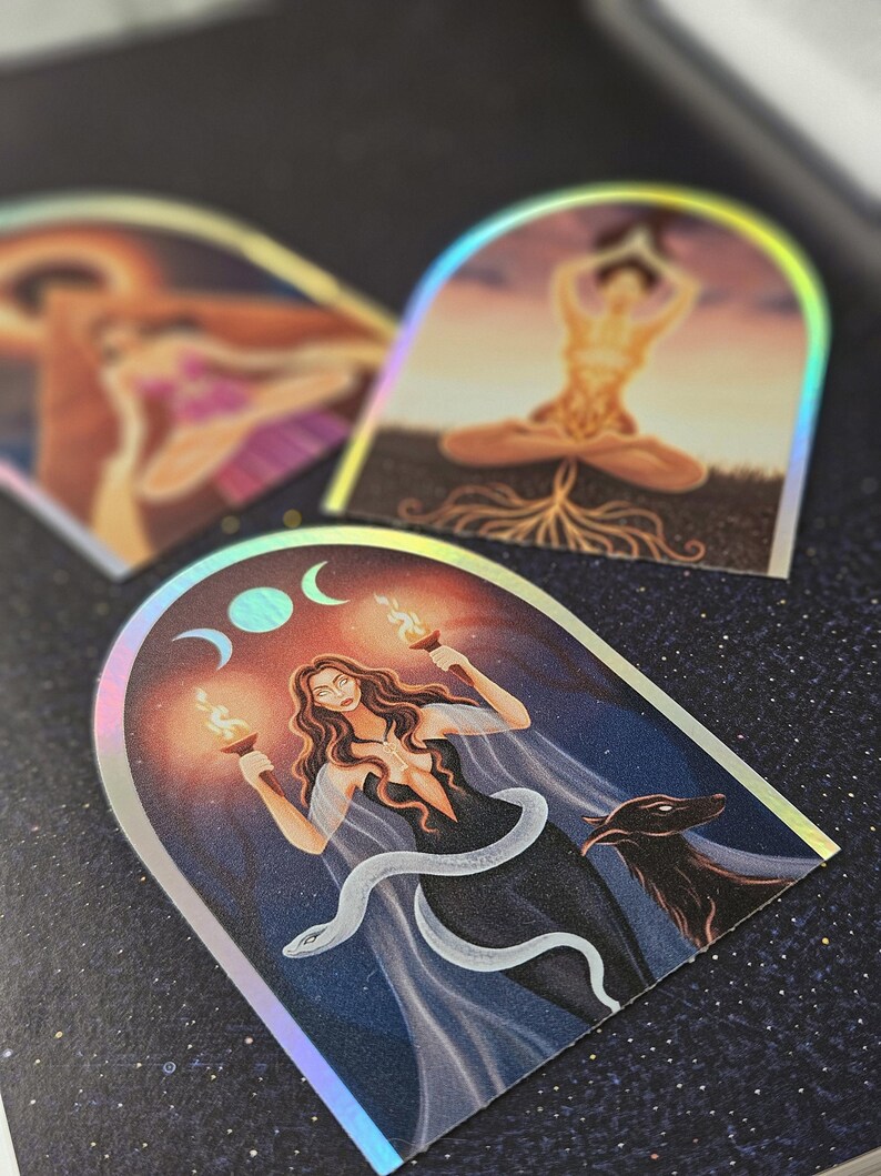 Goddess Holographic Sticker: Empowering Feminine Vinyl Decal - Etsy