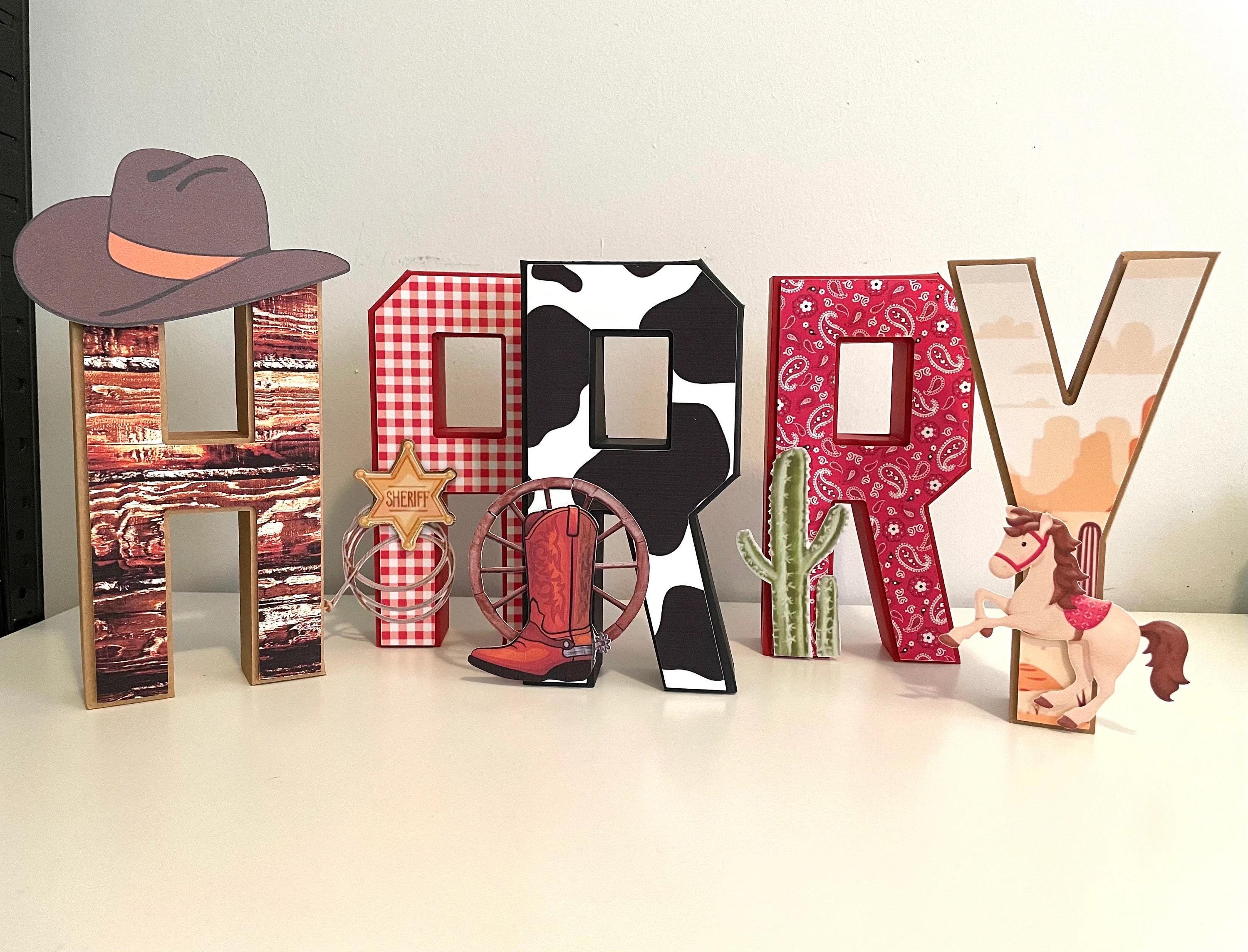 Western 3D Letter, Cowboy Theme Party, Western Party Supplies, My First ...