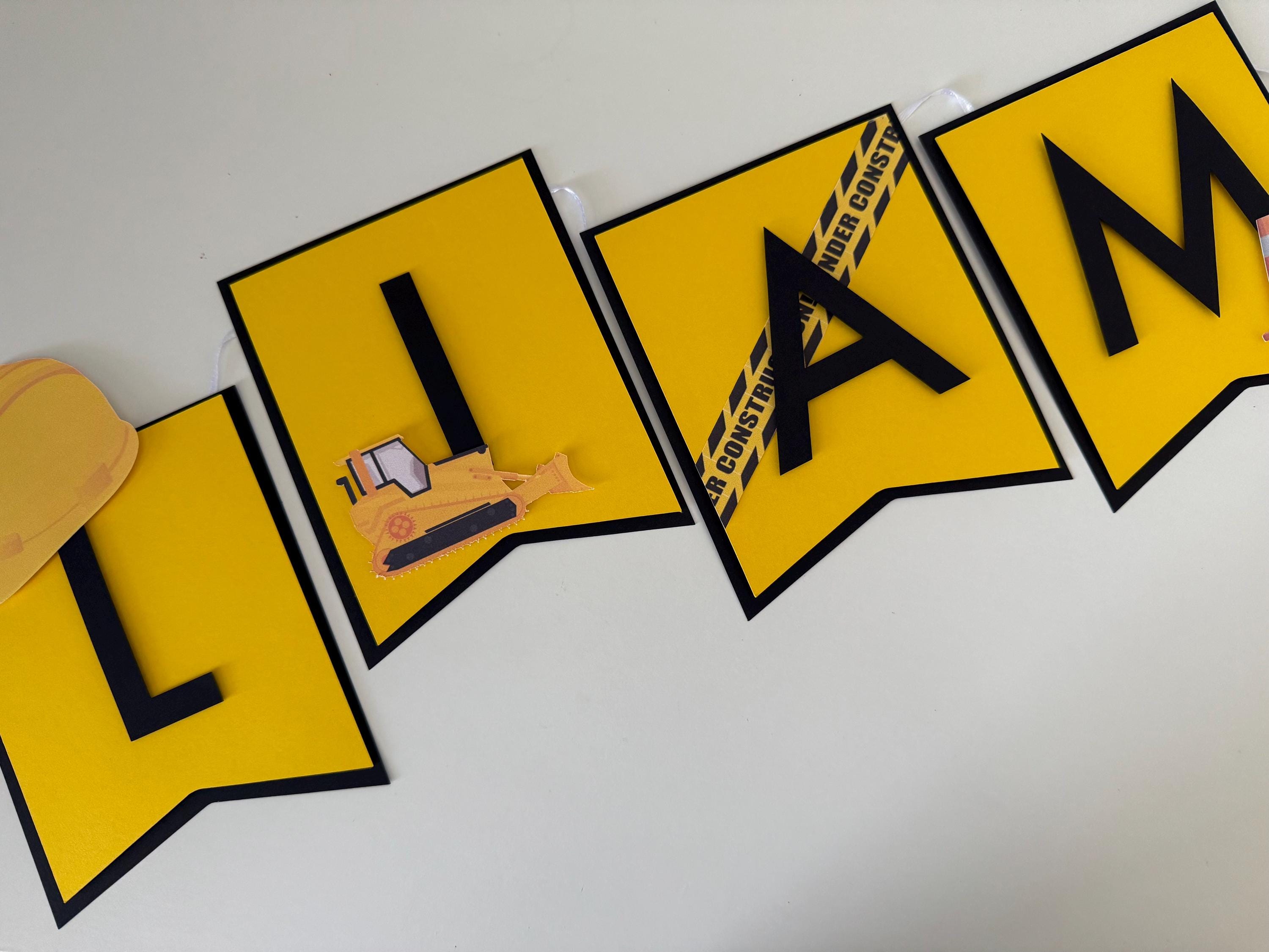 Construction Birthday Banner, Construction Party Banner, Construction ...