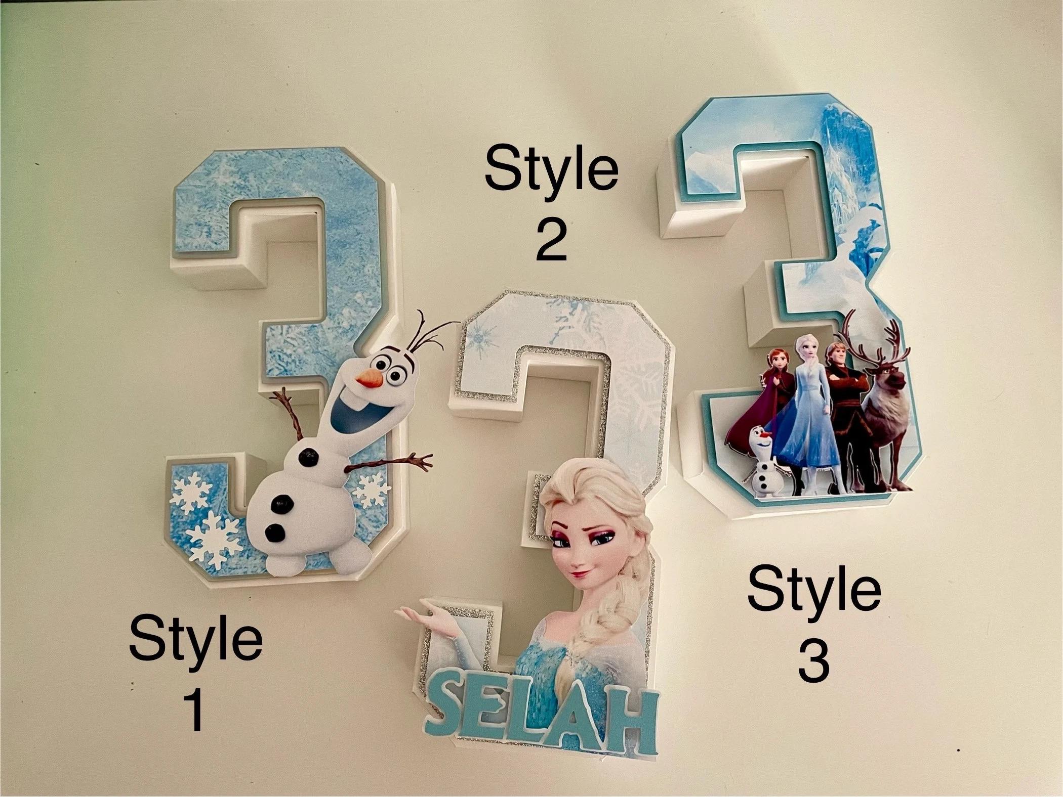 Frozen 3D Letter, Olaf 3D Number, Frozen Party, Frozen Party Theme ...