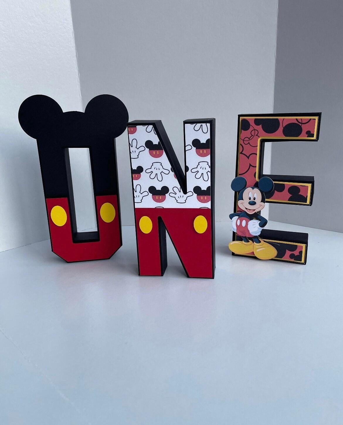 Mickey Mouse 3D Letters, Mickey Party Supplies, Mickey 3D Letter ...