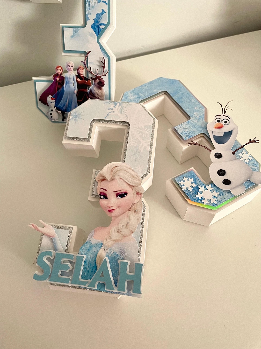 Frozen 3D Letter, Olaf 3D Number, Frozen Party, Frozen Party Theme ...