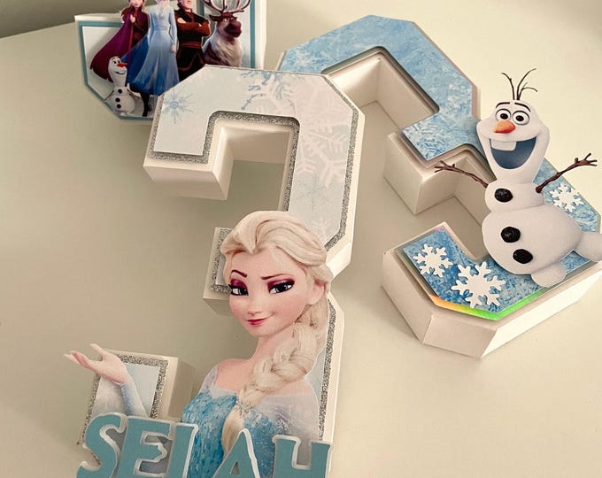 Frozen 3D Letter, Olaf 3D Number, Frozen Party, Frozen Party Theme ...