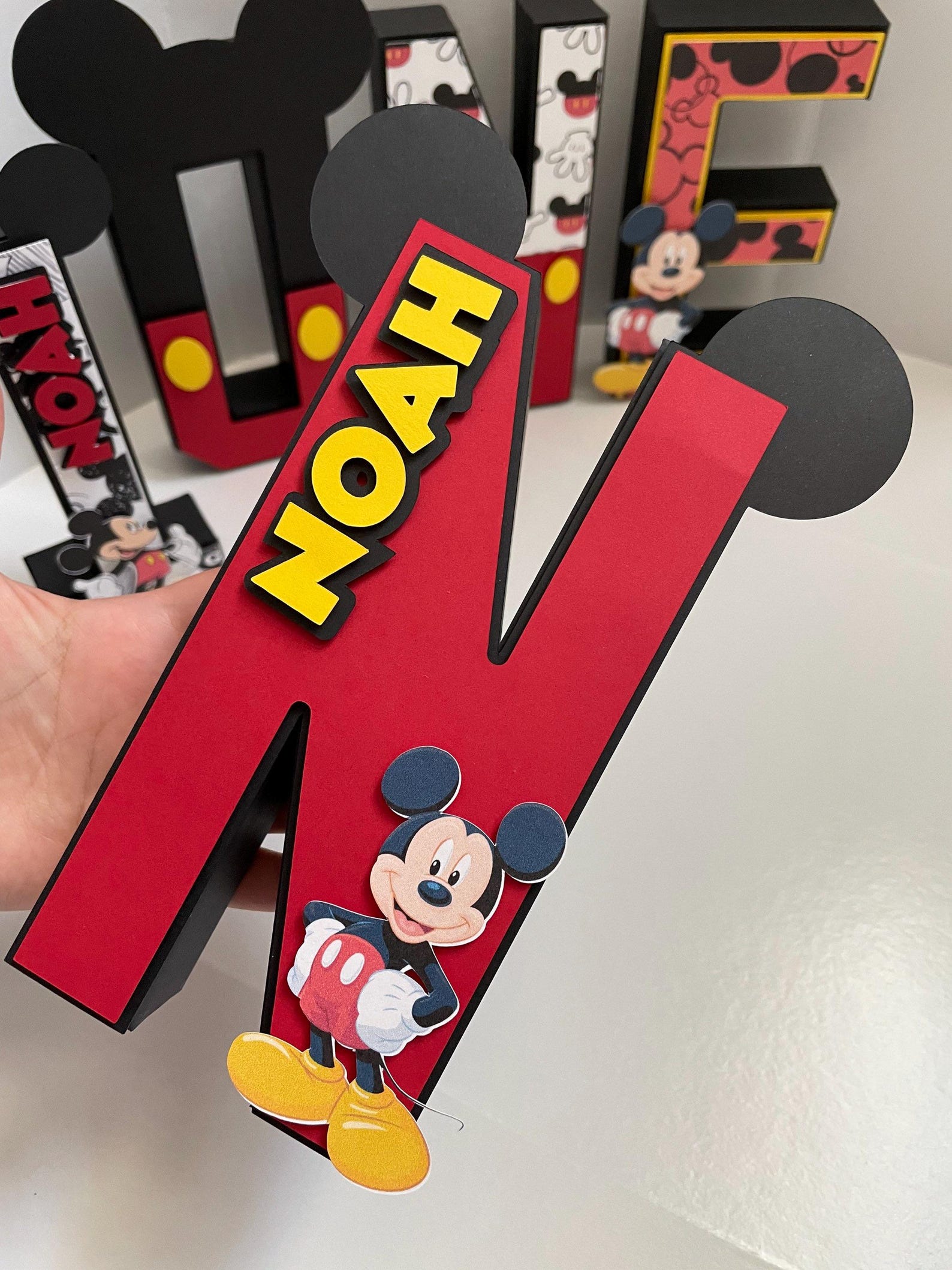 Mickey Mouse 3D Letters, Mickey Party Supplies, Mickey 3D Letter ...