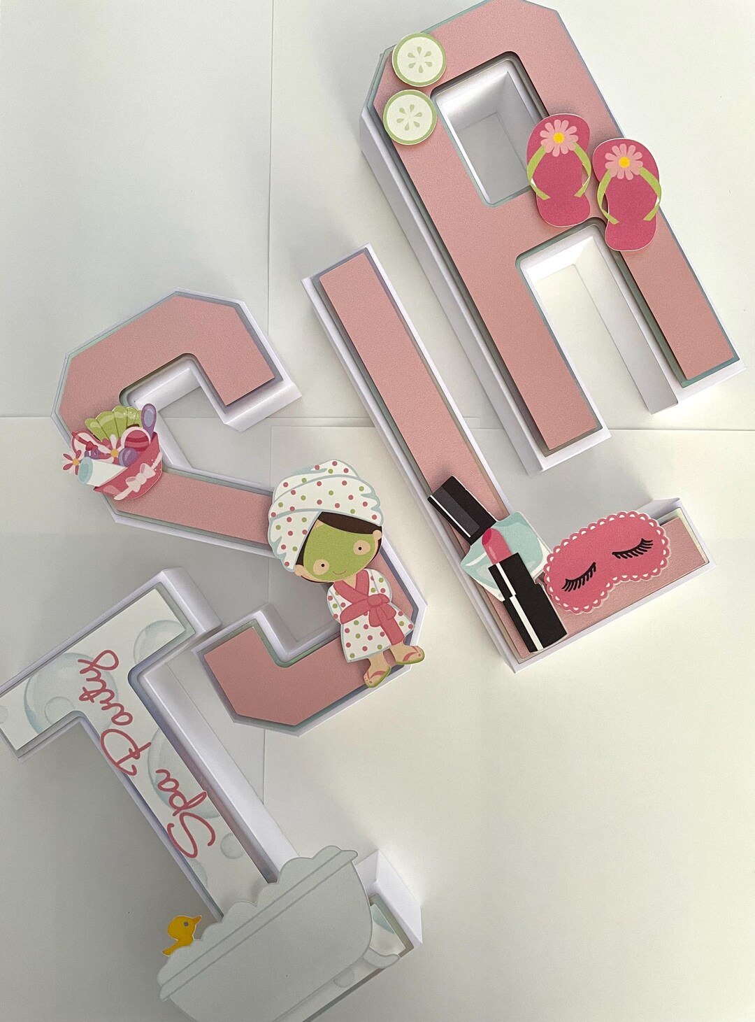 Spa 3D Letters, Pamper Spa Theme, Spa Party Decoration, Salon 3D ...