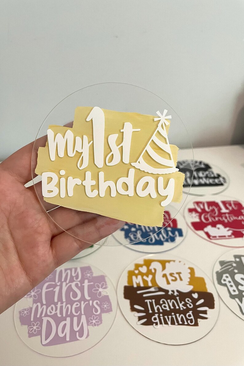 Baby's First Holidays, Babys Gift, Acrylic Milestones Discs, Baby ...
