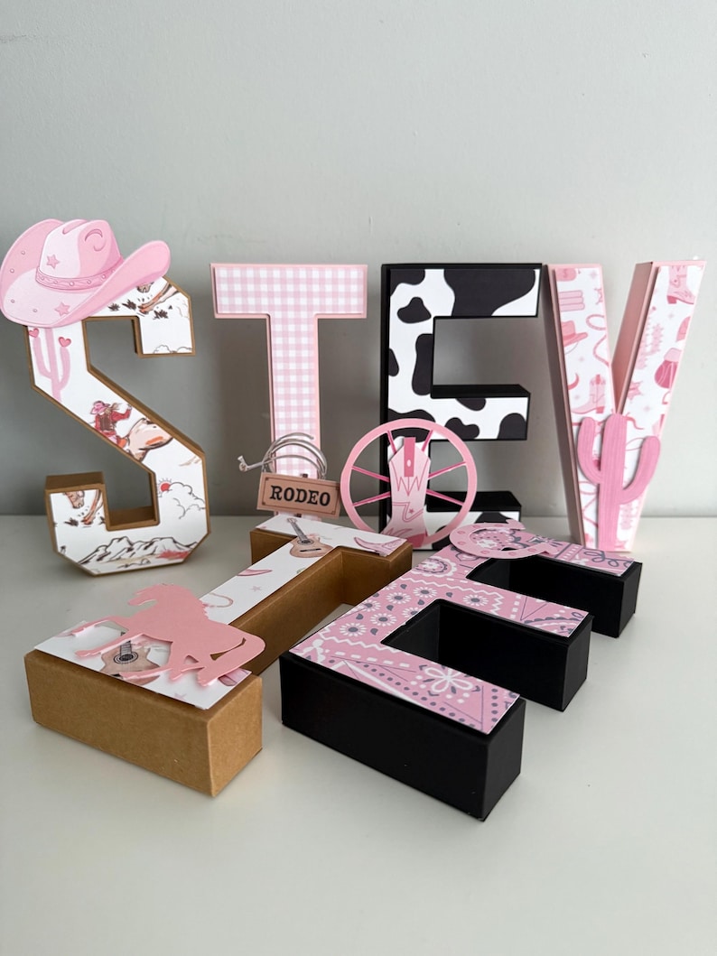 Cowgirl 3D Letter, Cowgirl Party Decorations Bachelorette Cowgirl Theme ...