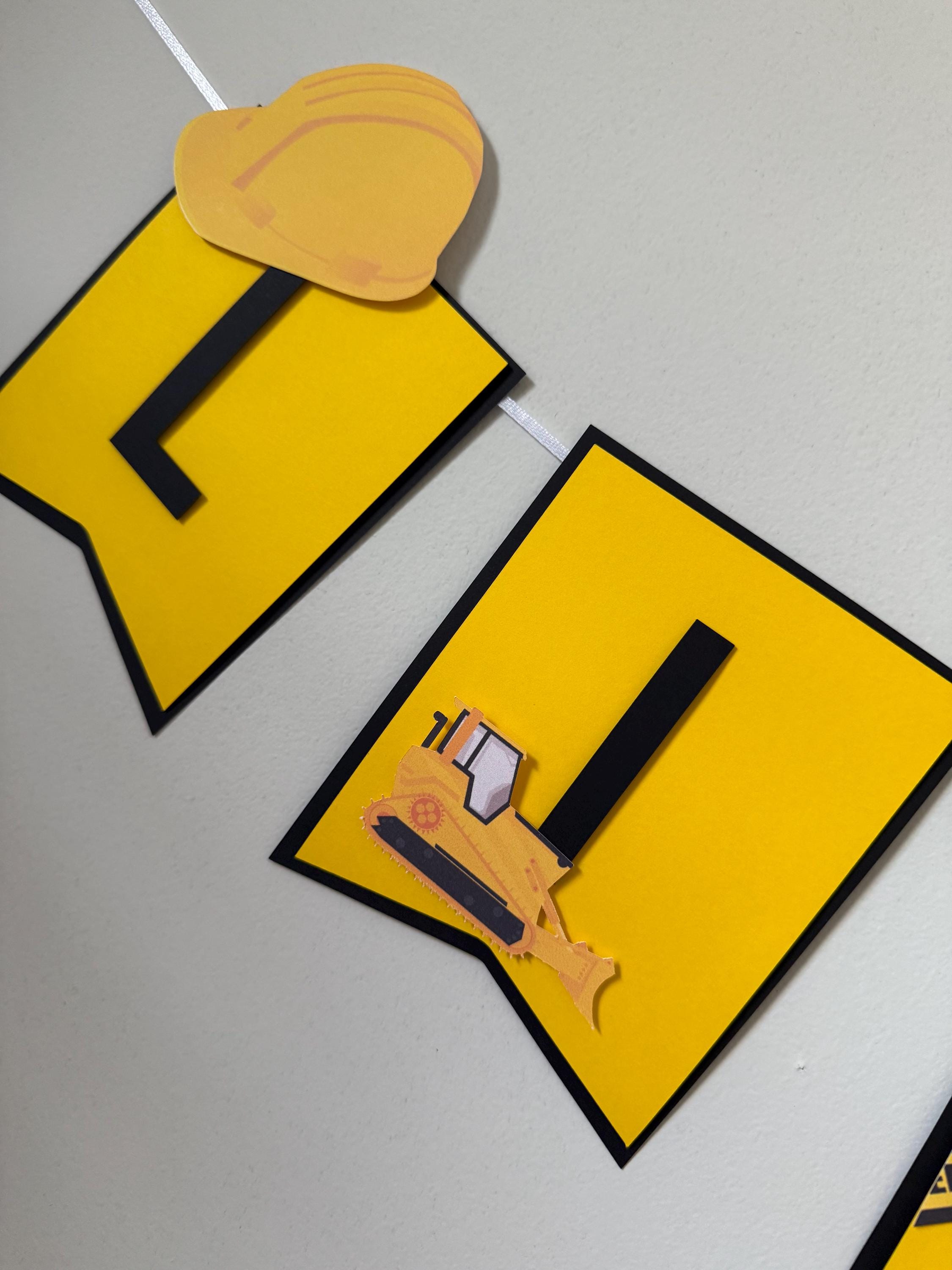 Construction Birthday Banner, Construction Party Banner, Construction ...