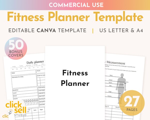 Personal Trainer Program Template Forms BUNDLE / Exercise Library ...