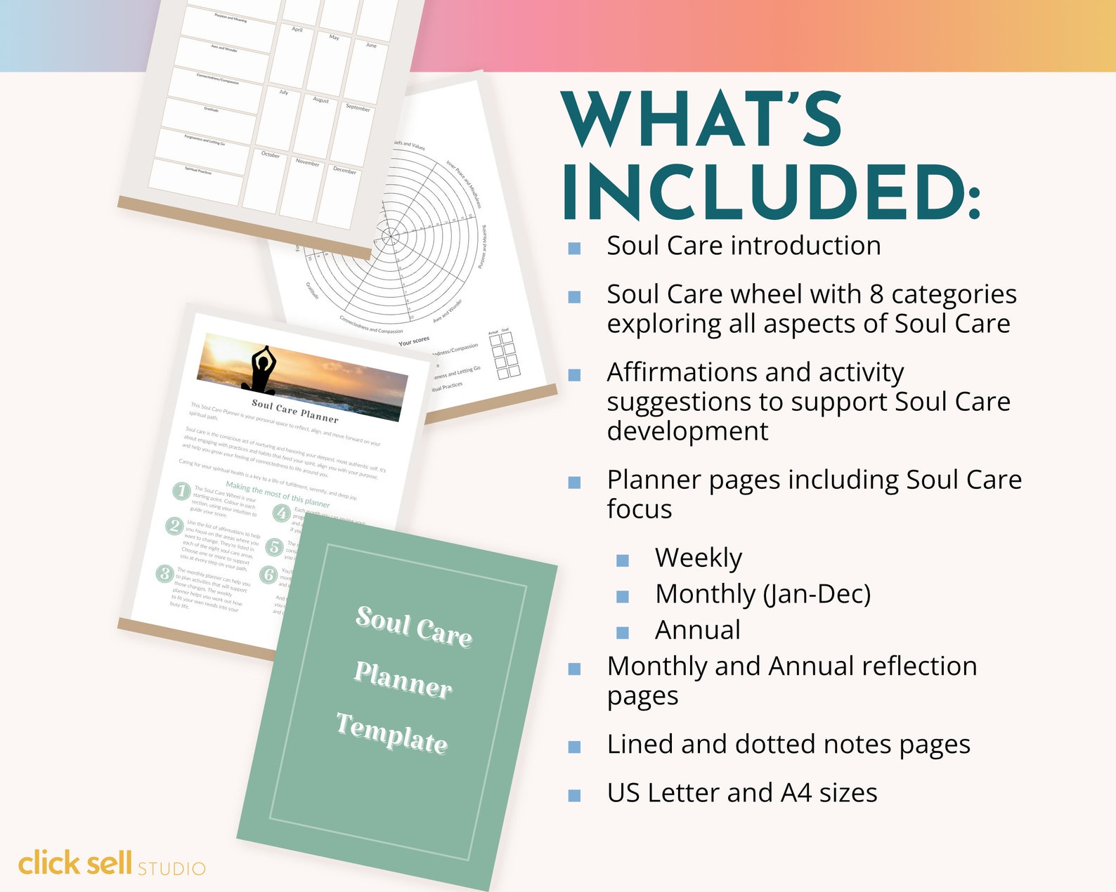 Soul Care Planner Editable Canva Template | Commercial Use | Instant ...