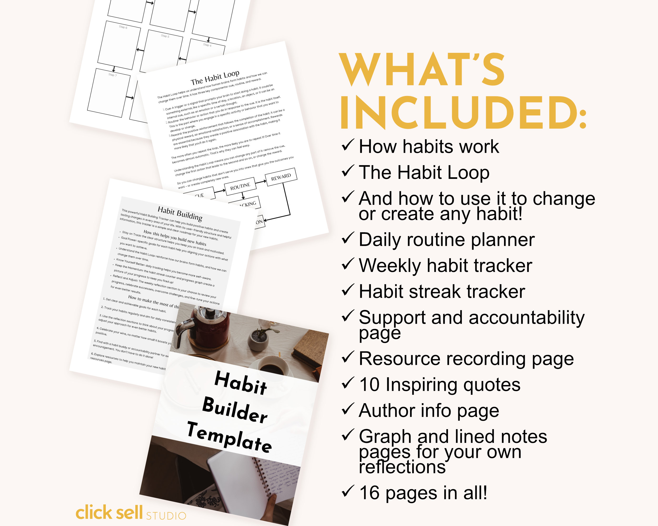 Habit Building Editable Canva Template Commercial Use Instant Digital ...