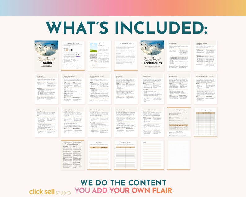 Breathwork Toolkit Canva Template: Editable Breathing Techniques ...