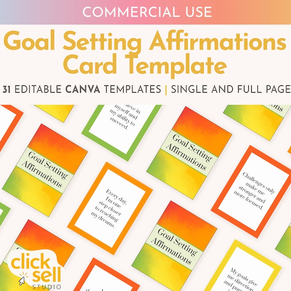 Goal Setting Cards - Etsy