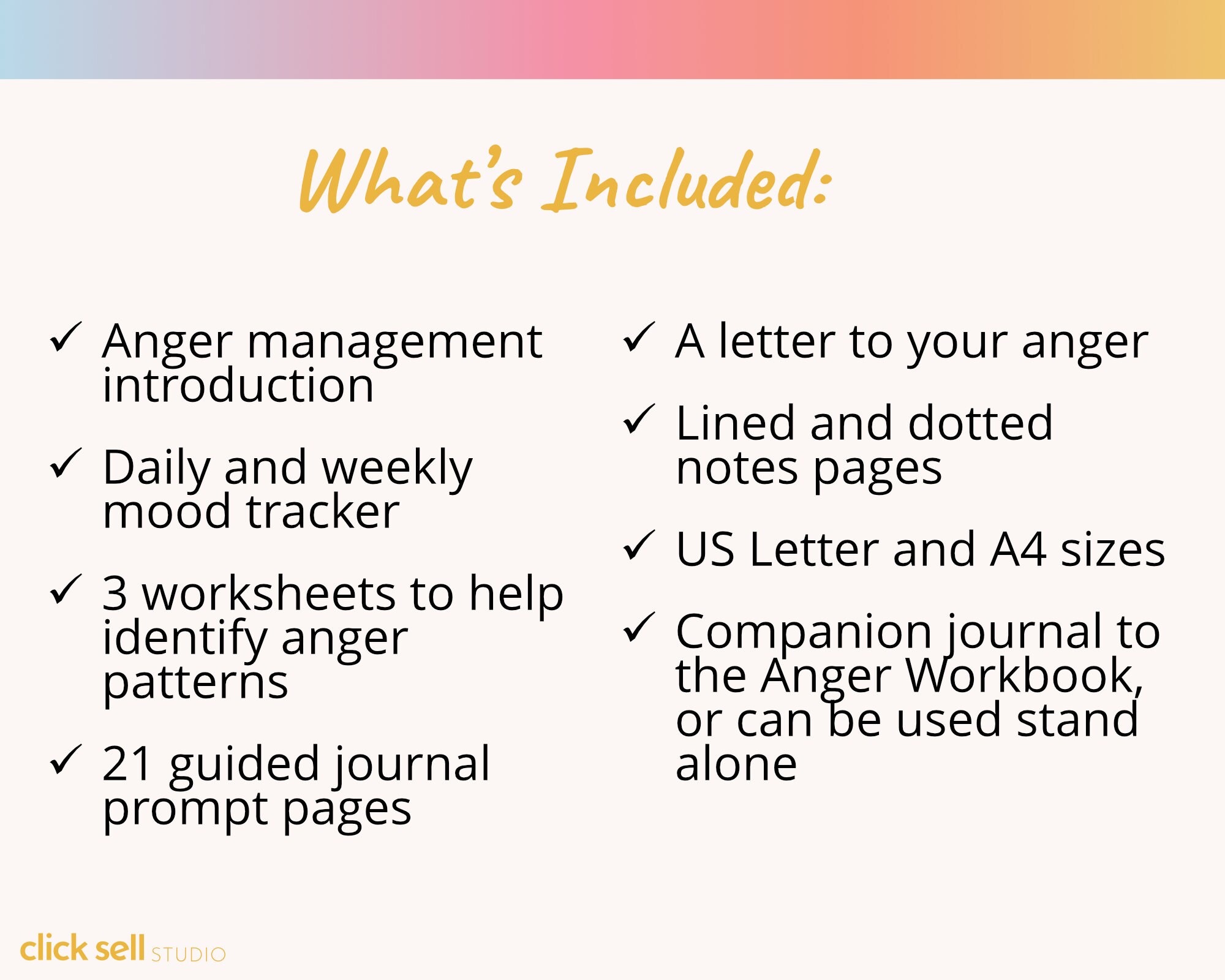 Anger Management Journal Editable Canva Template Commercial Use A4 / US ...