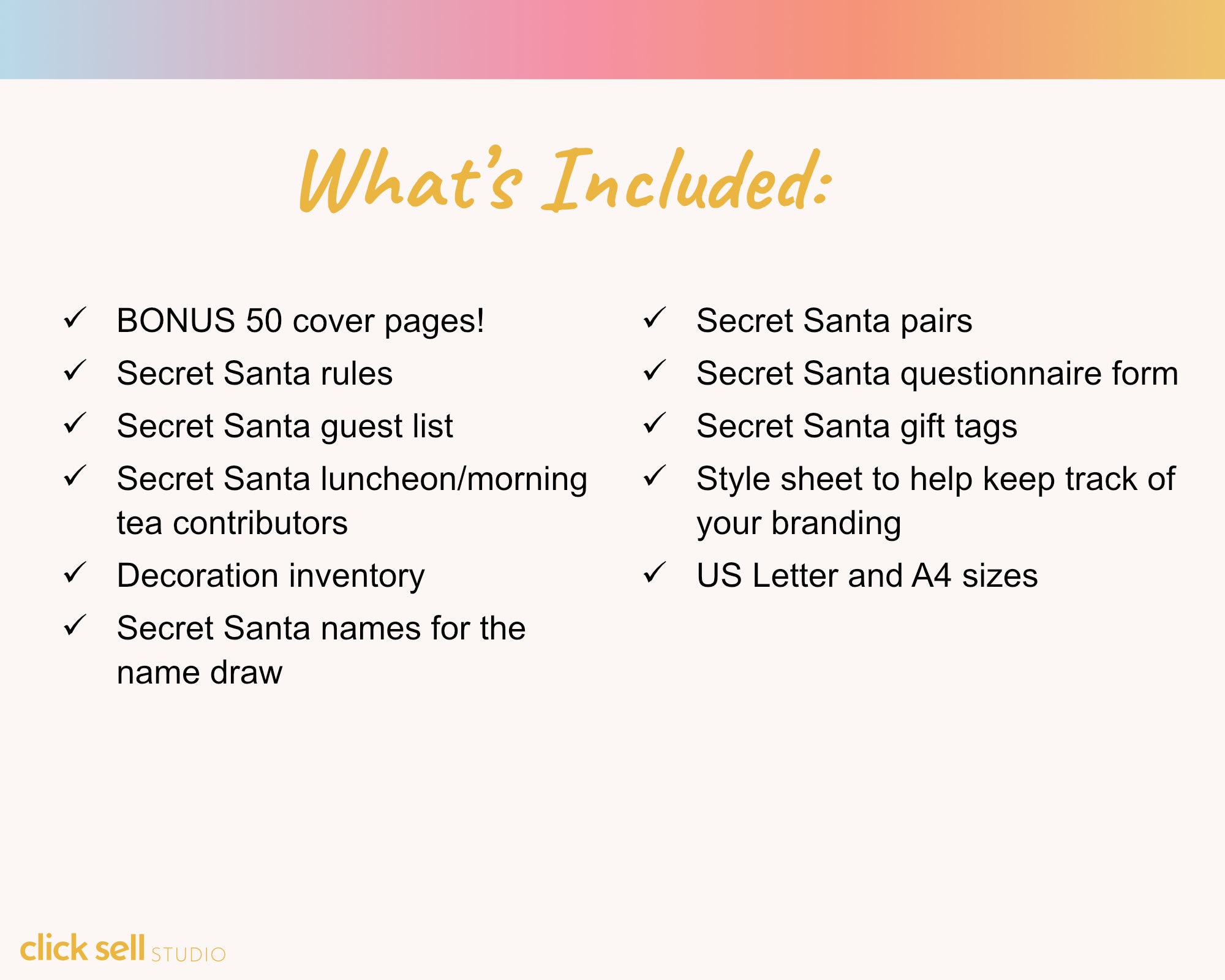 Secret Santa Planner Editable Canva Template Commercial Use A4 / US Letter Sizes secret Santa ...