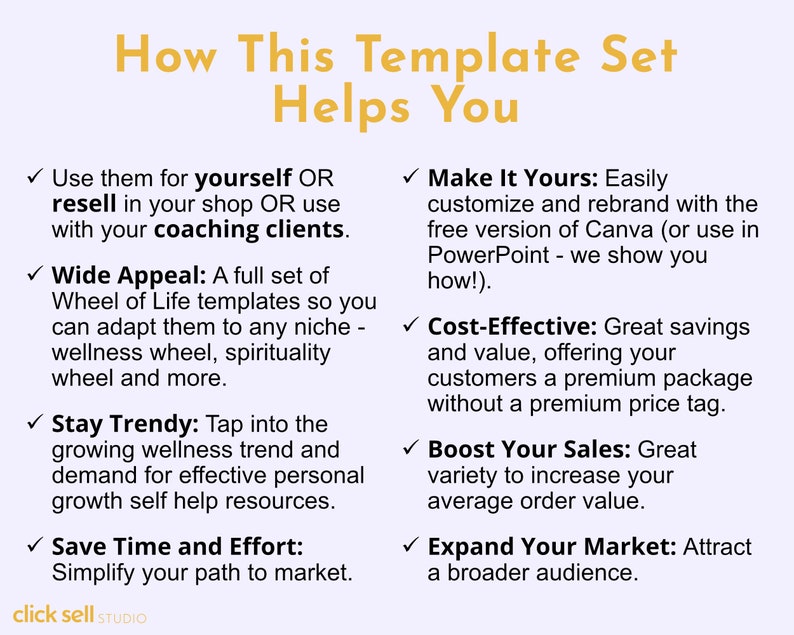 Wheel of Life Editable Canva Template Bundle Commercial Use PLR Fully ...