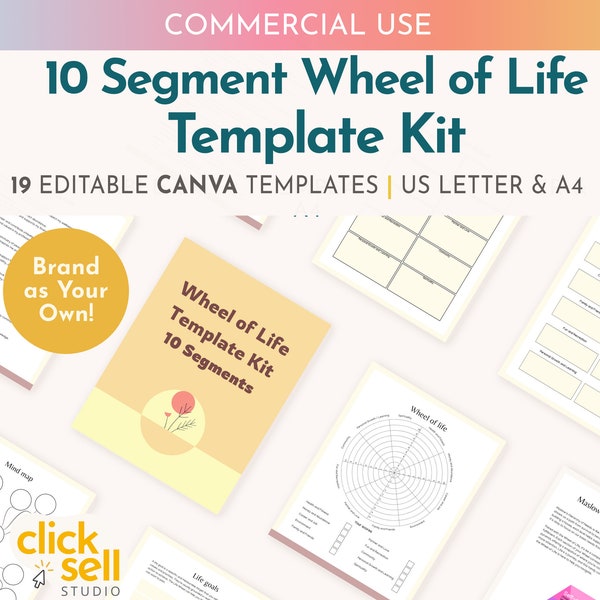 Wheel of Life Editable Template - Etsy