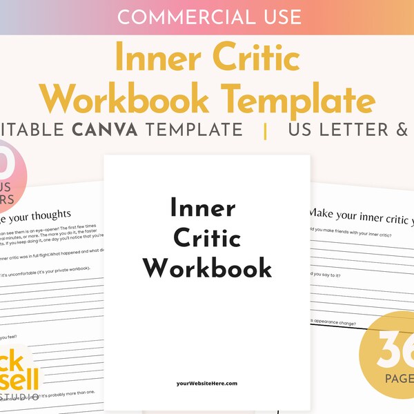 Inner Critic Worksheets - Etsy