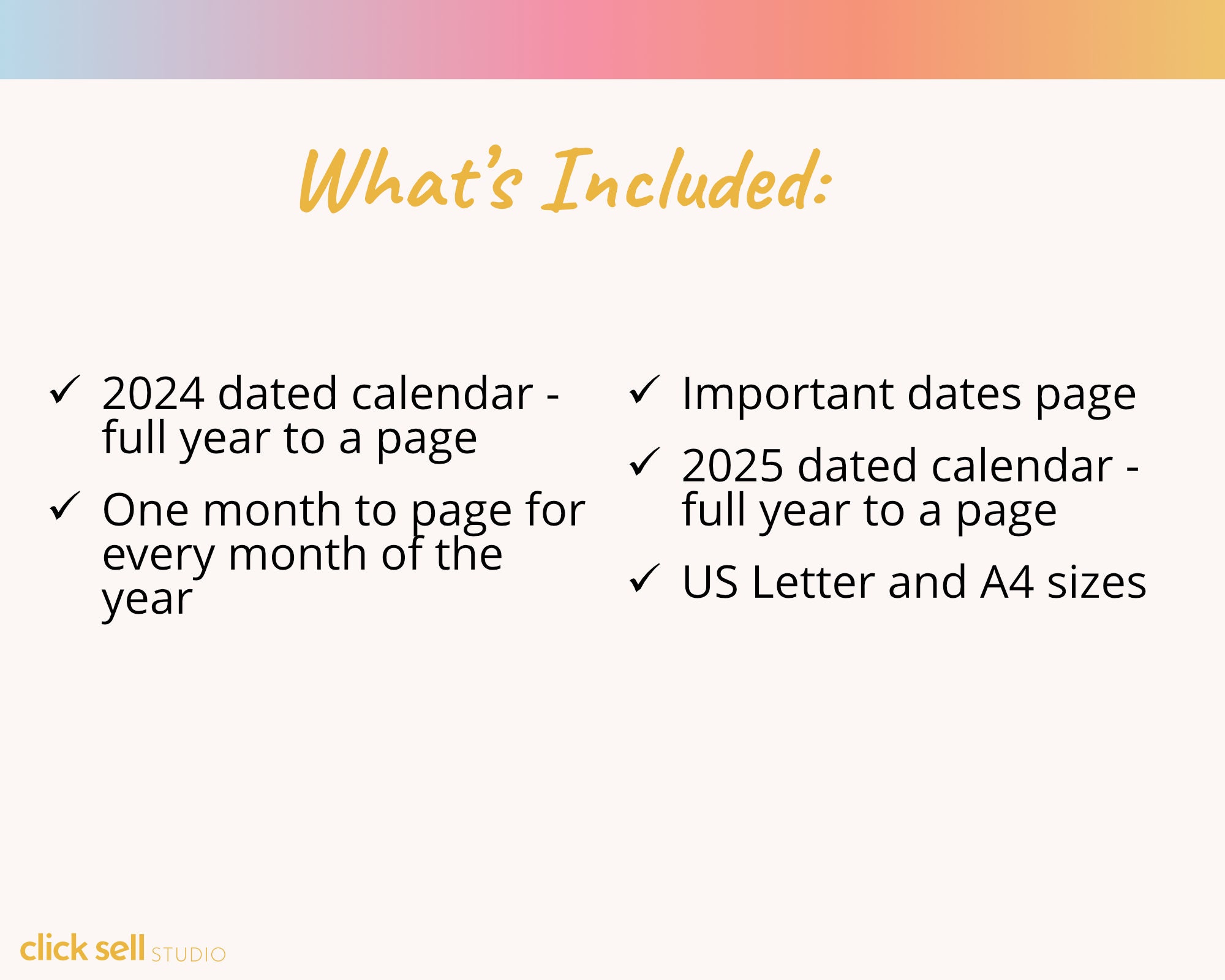 2024 Calendar Editable Canva Template | Commercial Use | Instant ...