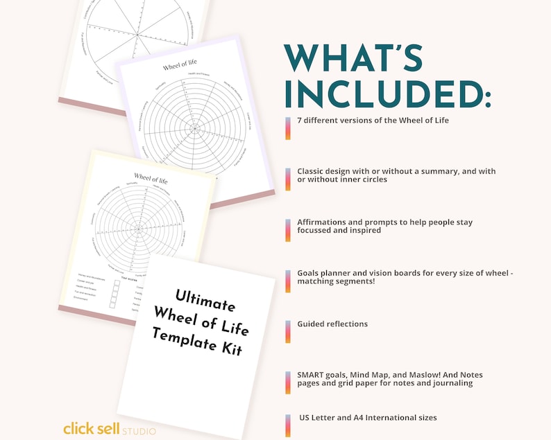 Wheel of Life Canva Template Kit: Coaching Worksheets (commercial Use ...