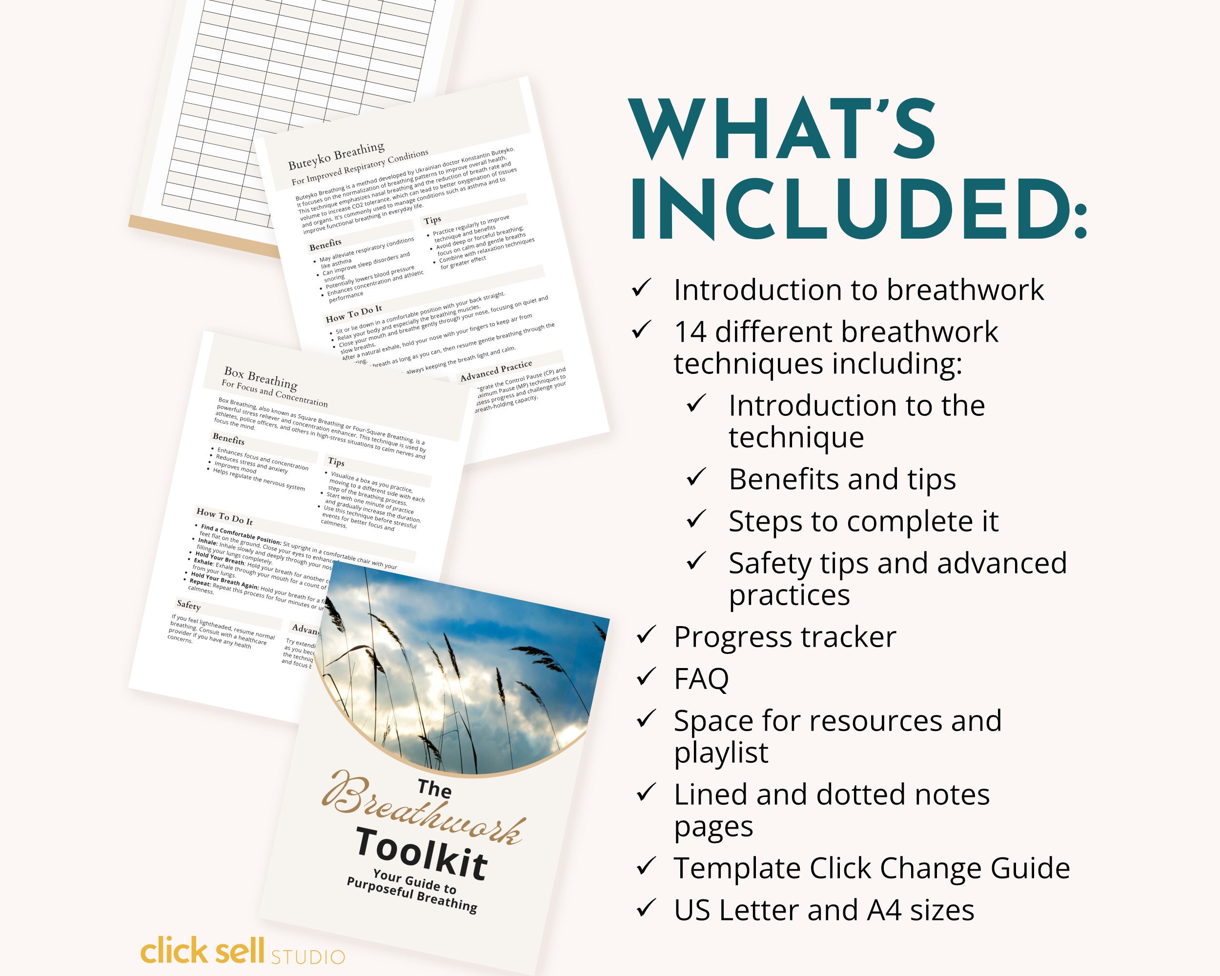 Breathwork Toolkit Canva Template: Editable Breathing Techniques ...