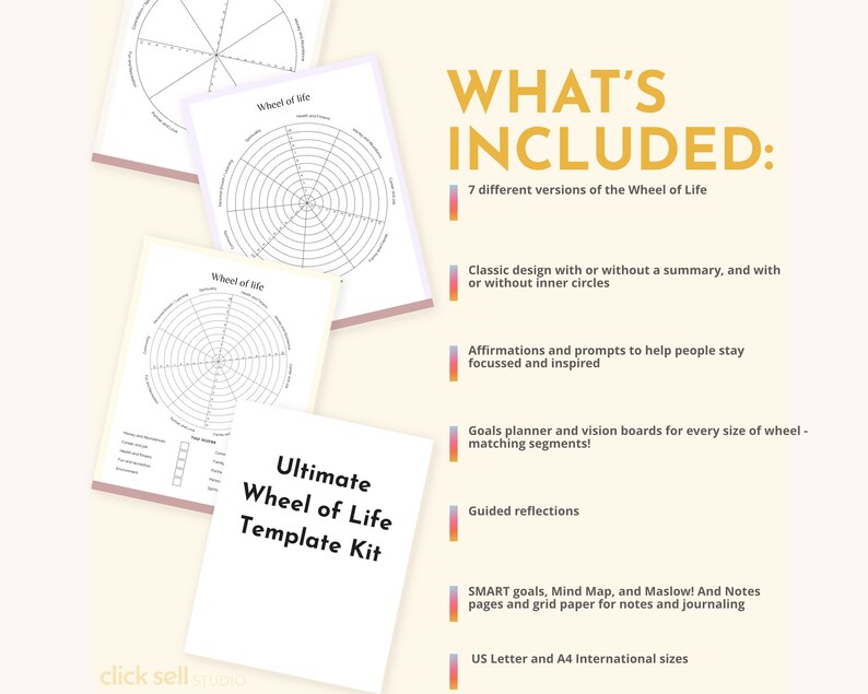 Wheel of Life Editable Canva Template Kit Commercial Use - Etsy