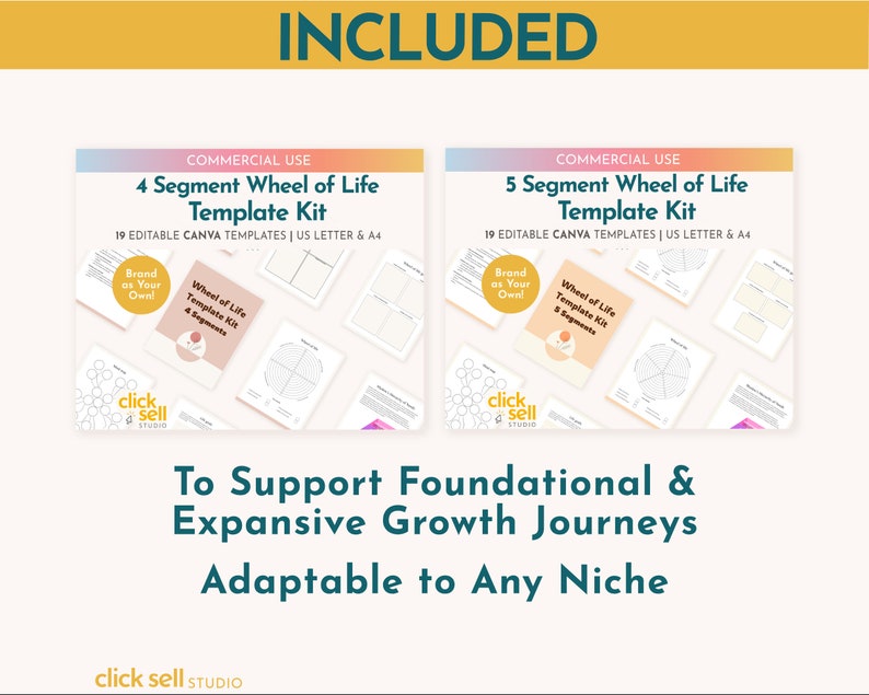 Wheel of Life Editable Canva Template Bundle Commercial Use PLR Fully ...