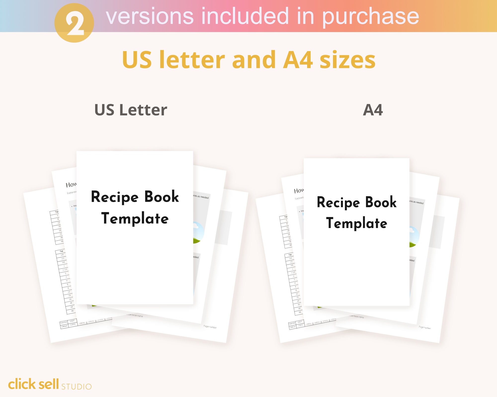 Recipe Book Editable Canva Template Commercial / Personal Use A4/US ...