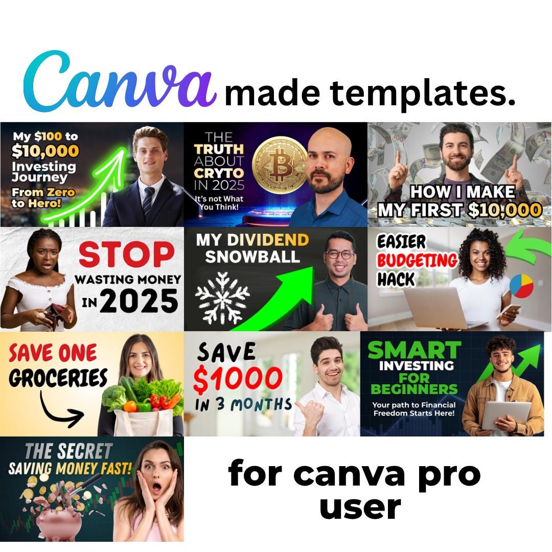 Finance Youtube Thumbnail Templates | Canva Design Customizable ...