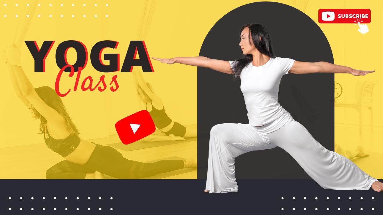 Youtube Thumbnail for Yoga Canva Template - Etsy
