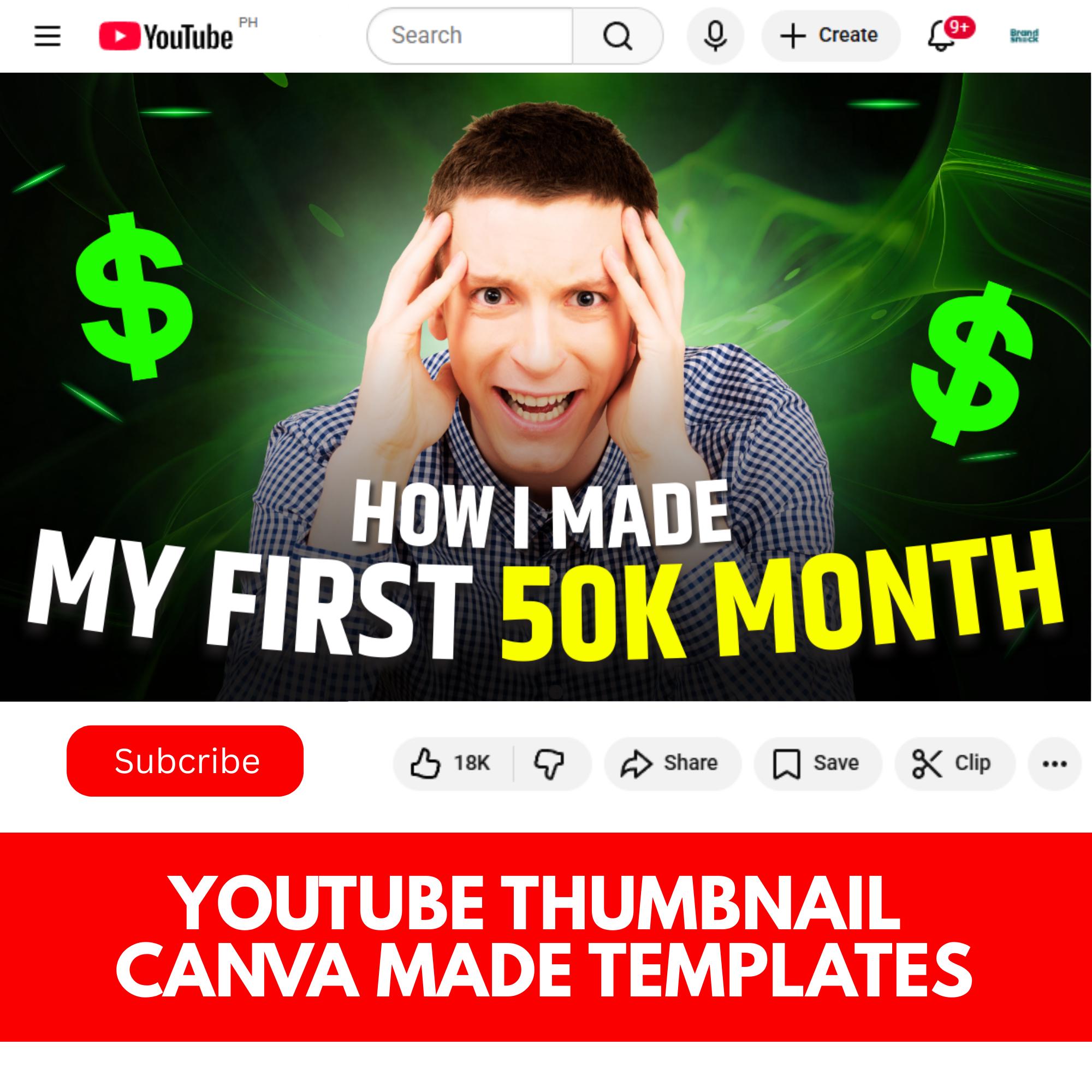 Editable Canva Template for Upwork Youtube Thumbnails | Youtube ...