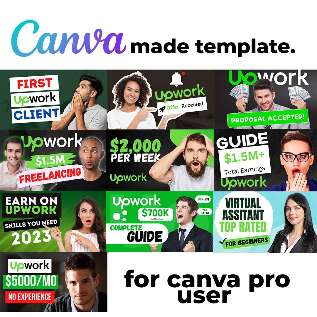 Youtube Thumbnails Customizable Canva Templates #1 - Etsy