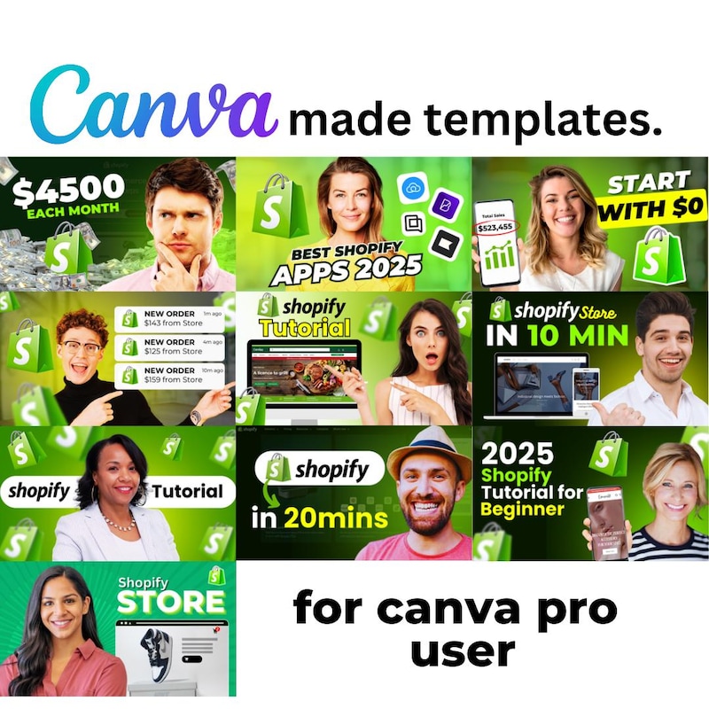 Canva Template Youtube Thumbs - Etsy UK