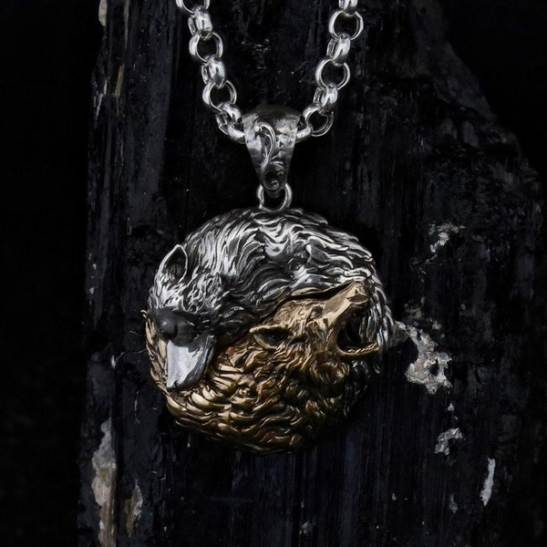 Wolf Necklace for Men - Etsy