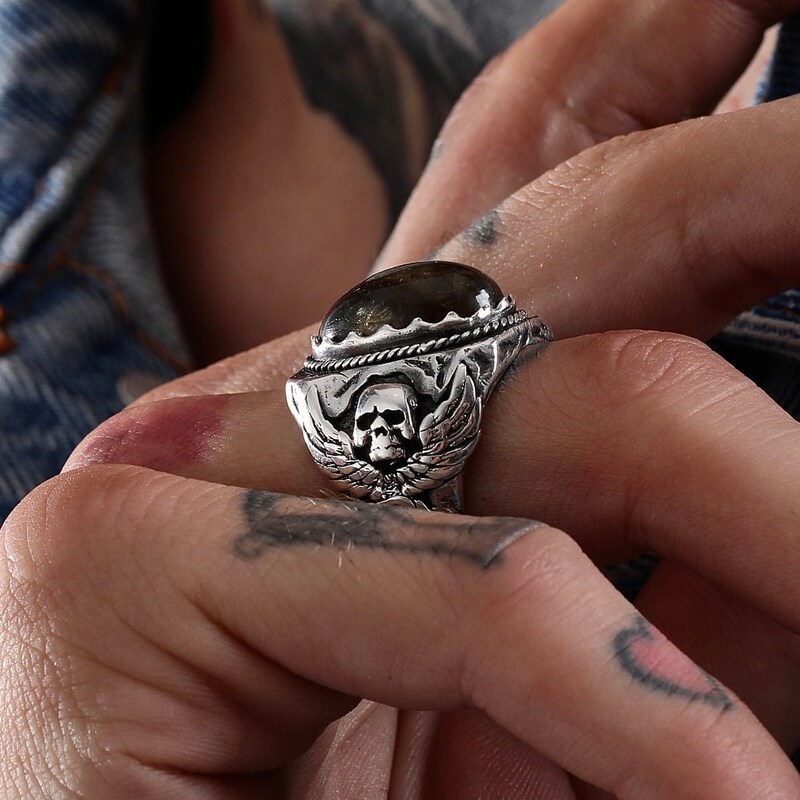 Skull Gem Ring - Etsy