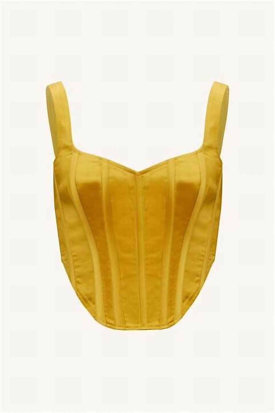 Yellow Satin Women's Corset Top - Etsy