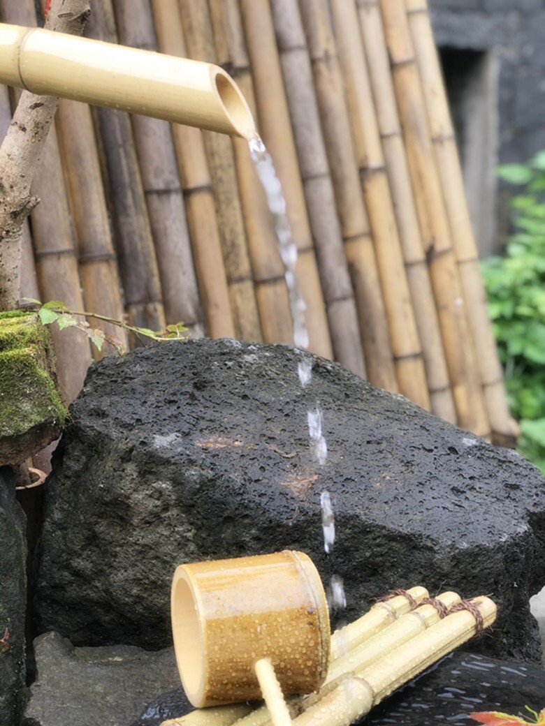 Japanese 3 in 1 Bamboo Handmade Water Feature Fountain, Outdoor Bamboo ...