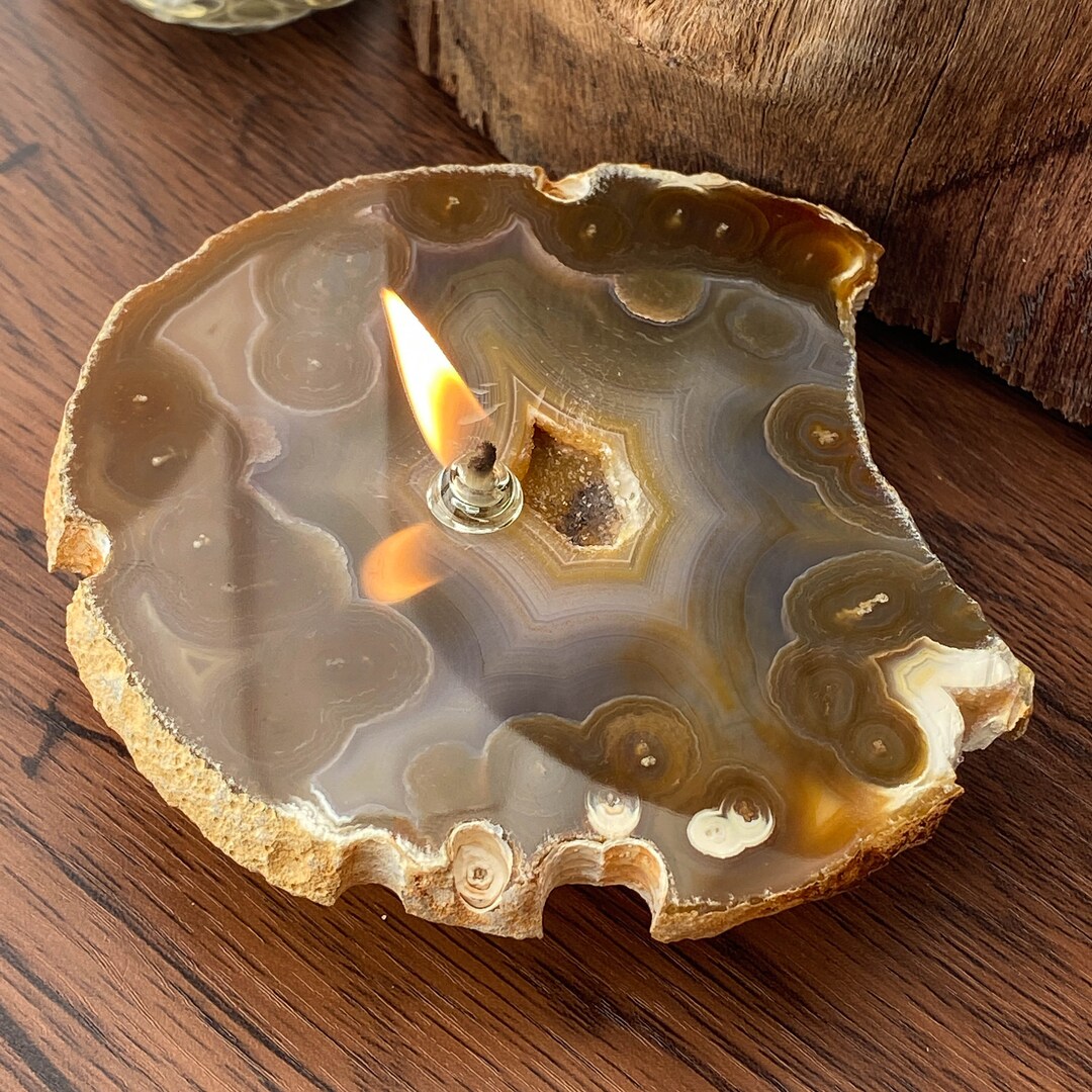 DIY Agate Geode Rock Oil Candle Kit Create Your Own Natural Geode ...