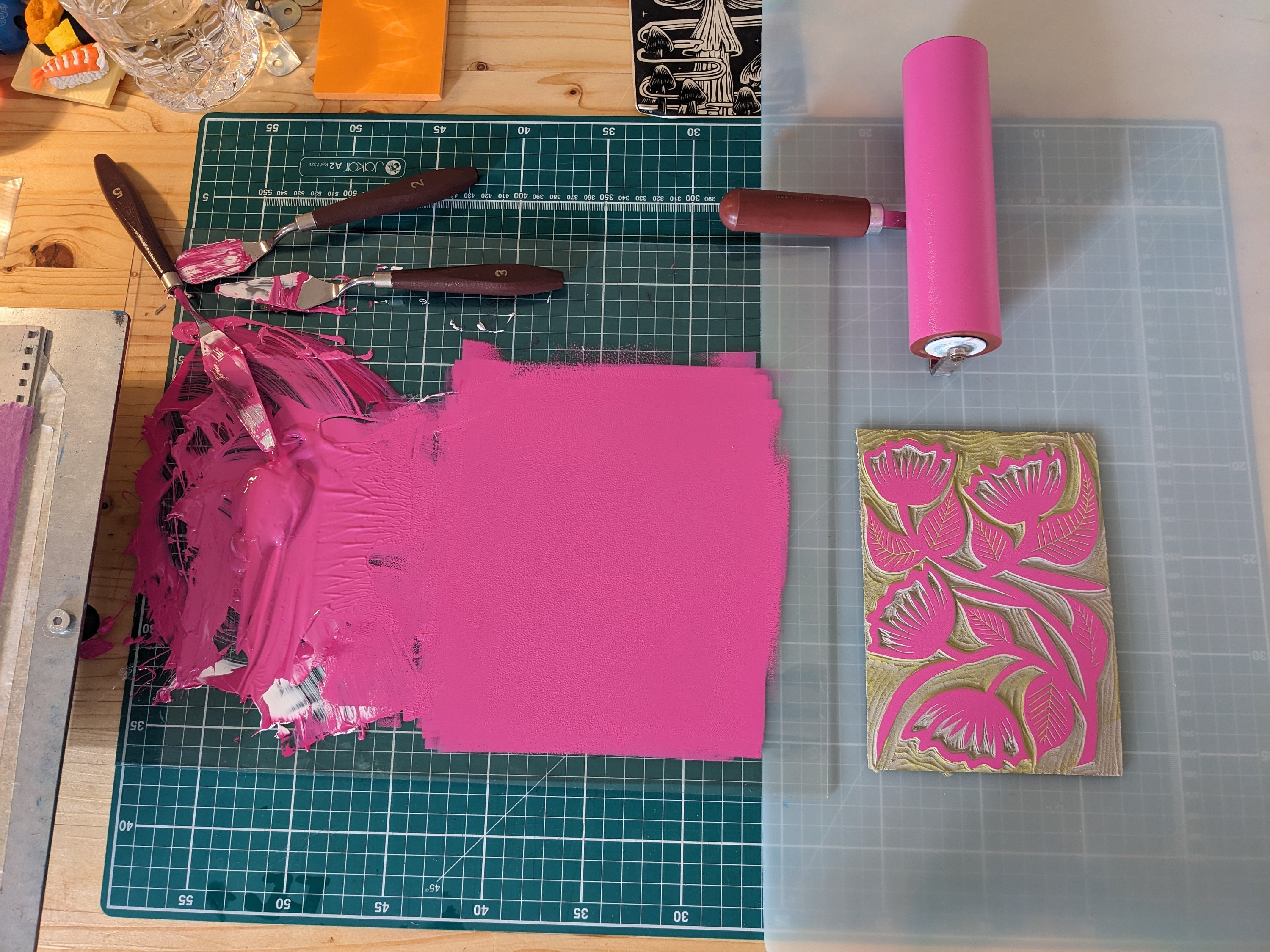 Floral Linocut, Limited Edition - Etsy