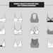 Women Intimates Bralette Top & Active Sport Bra Editable Flat Technical ...